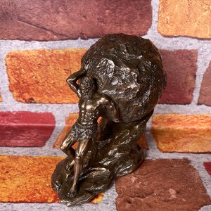 Vintage Sisyphus & the Boulder Statue Sisyphos King of Corinth Greek ...