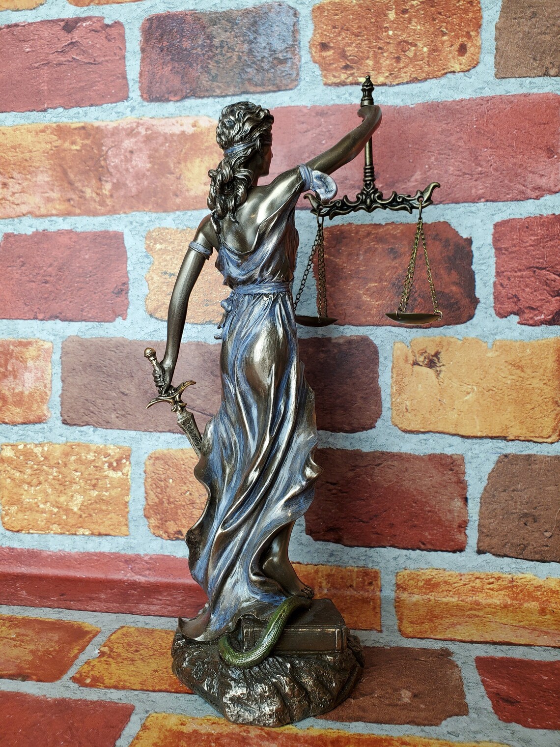 Vintage Lady Justice Statue- Lady Justice With Sword and Scales ...