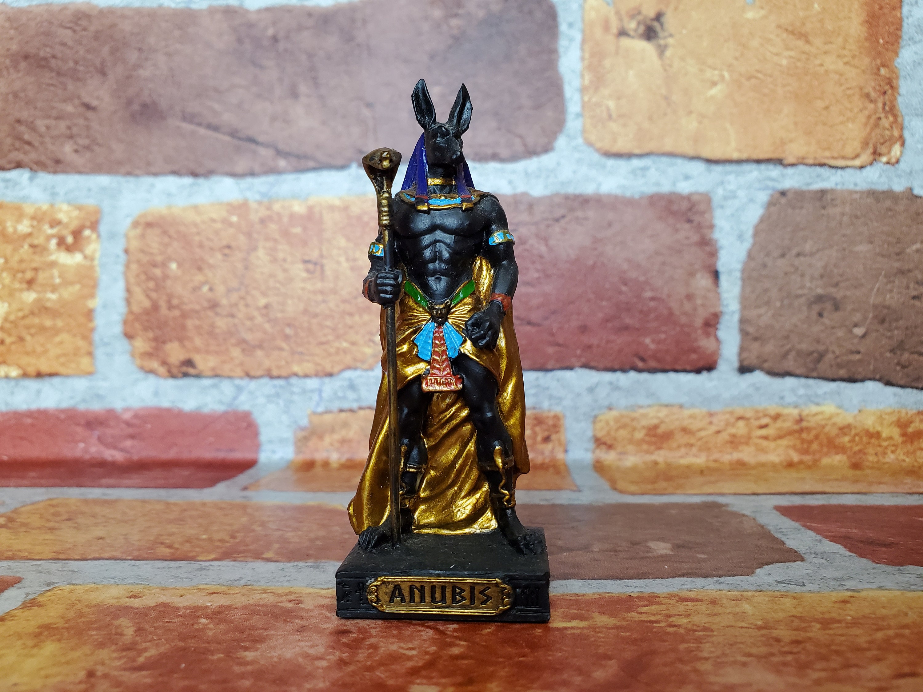 Vintage Anubis Figurine Miniature Egyptian God Anubis Altar | Etsy