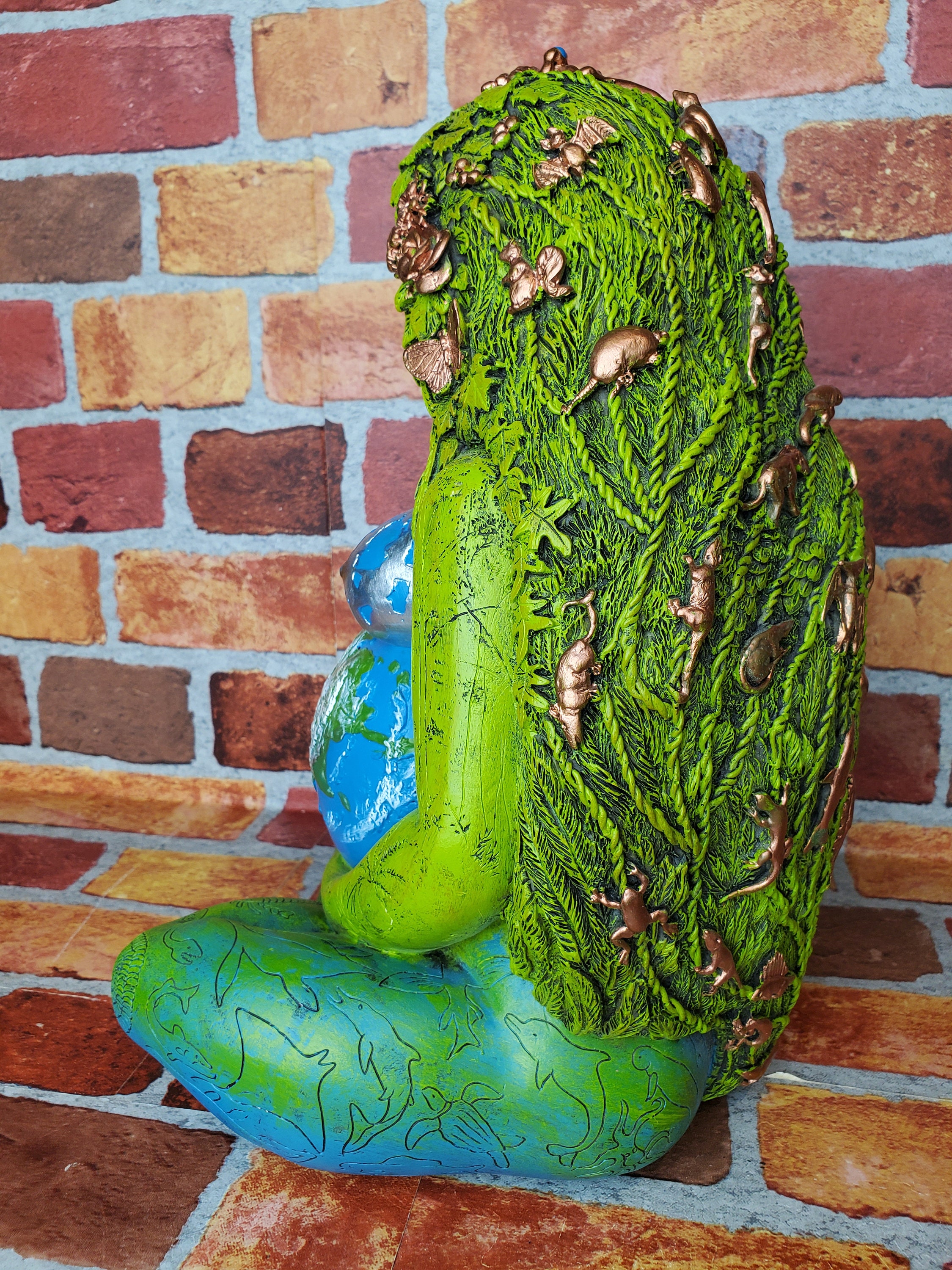 Vintage Gaia Statue Large Mother Gaia Earth Goddess - Etsy