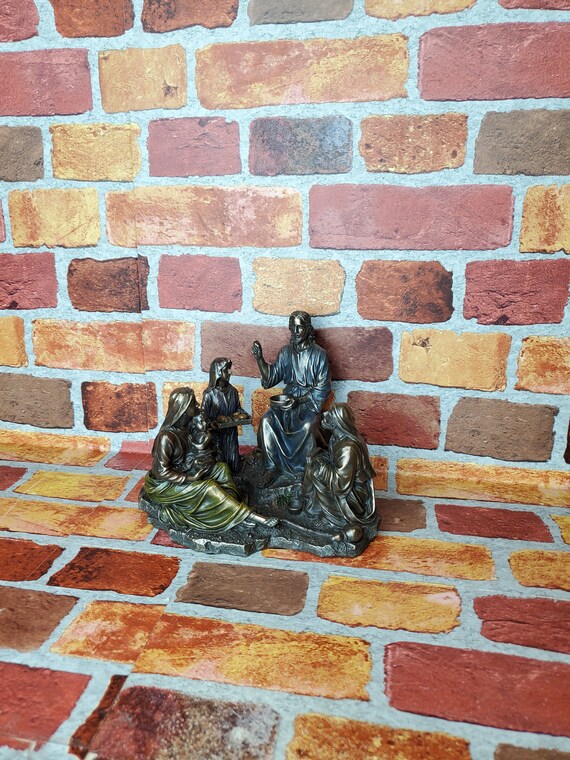 Vintage Jesus Diving the Bread and Fish Miracle Statue | Etsy