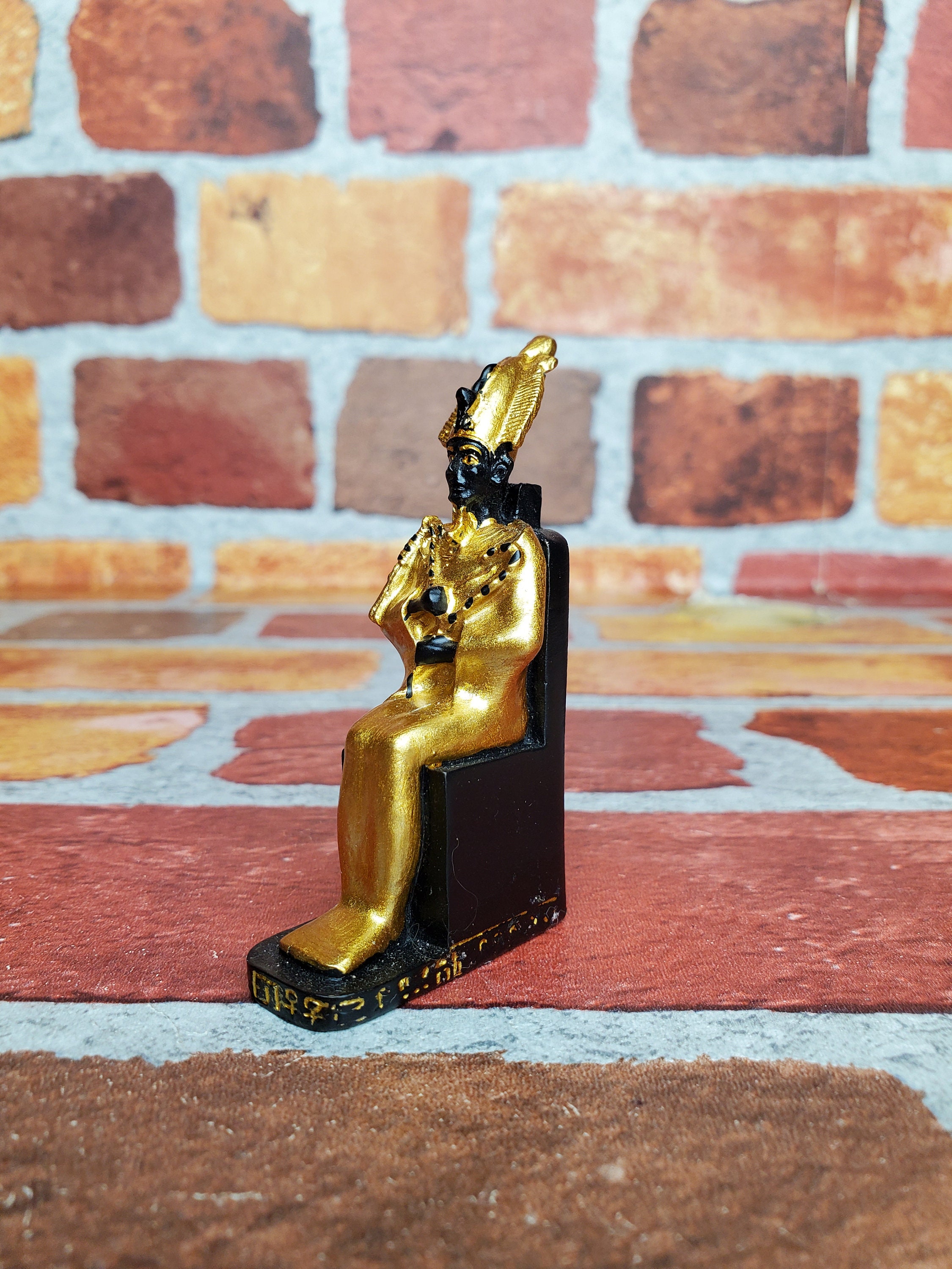 Vintage Seated Osiris on Throne Figurine Miniature Egyptian | Etsy