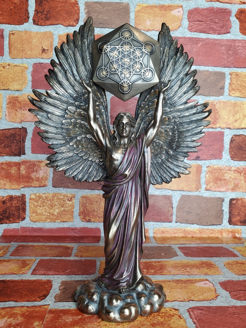Vintage Angel Metatron Statue Sacred Geometry - Etsy