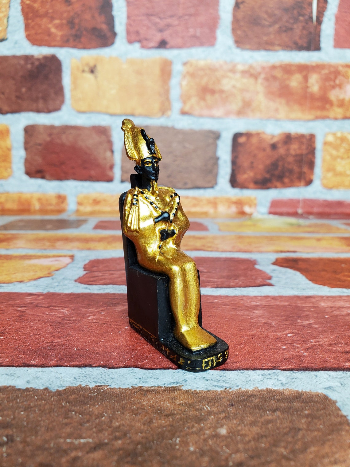 Vintage Seated Osiris on Throne Figurine Miniature Egyptian | Etsy