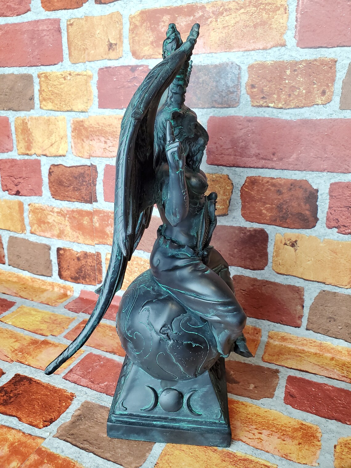 Vintage Baphomet Statue Sabbatic Goat Occult Altar Statue - Etsy