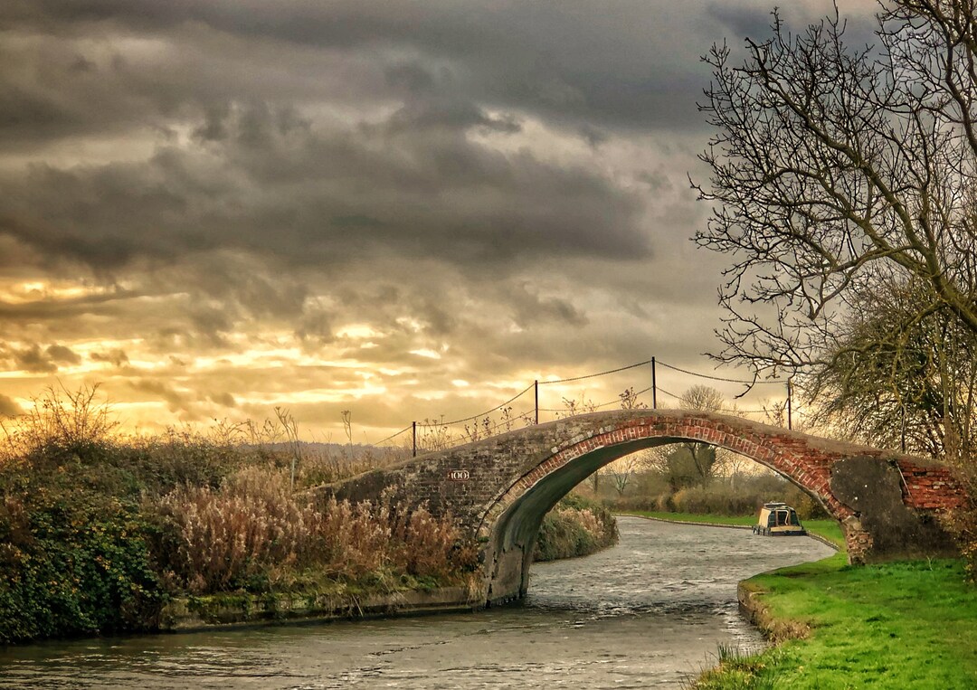 Oxford Canal, Stunning Sky, Canal Photo Print, Narrowboat Gift, Canal ...