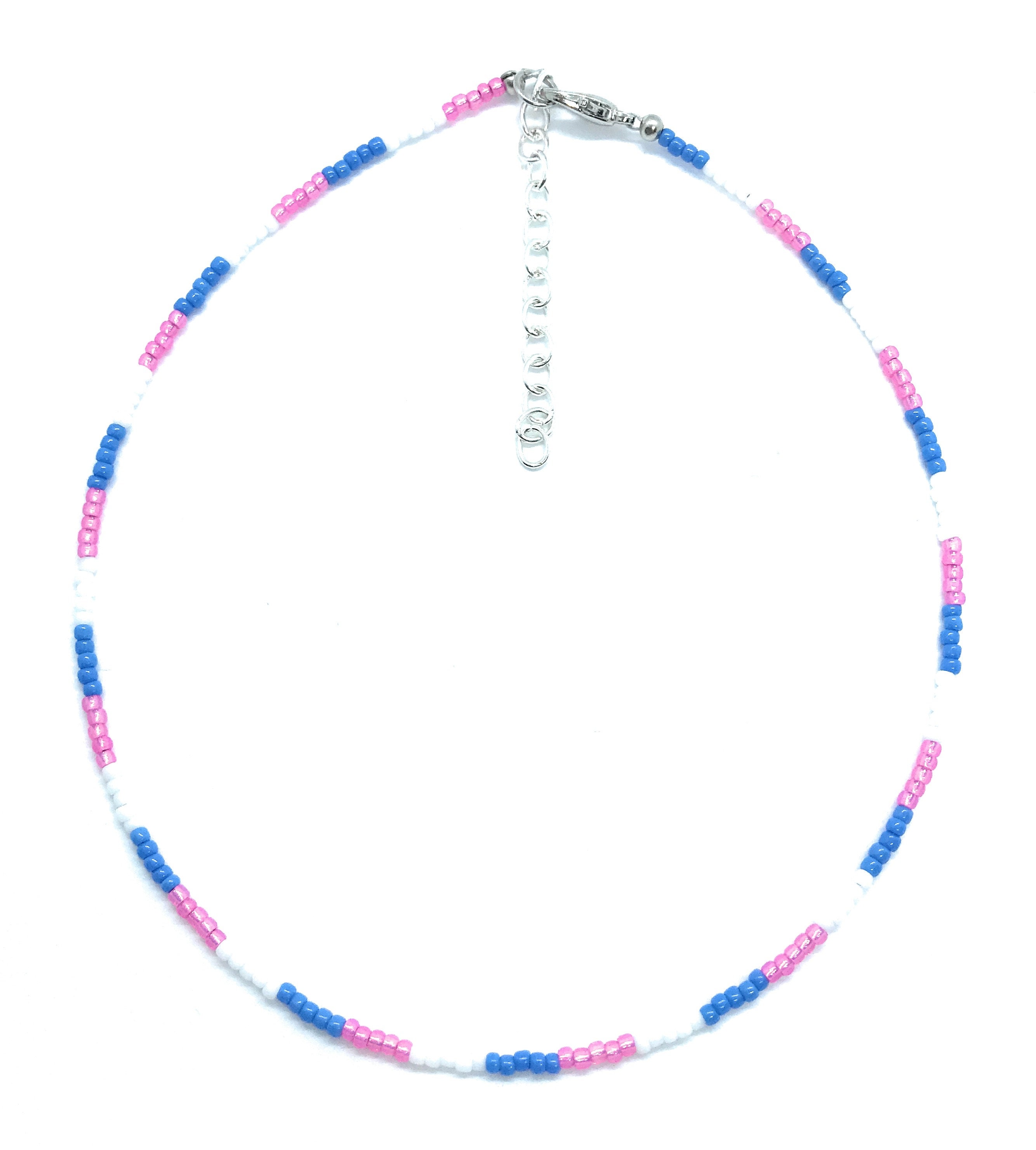 Transgender Seed Bead Choker, Pride Seed Bead Choker - Etsy