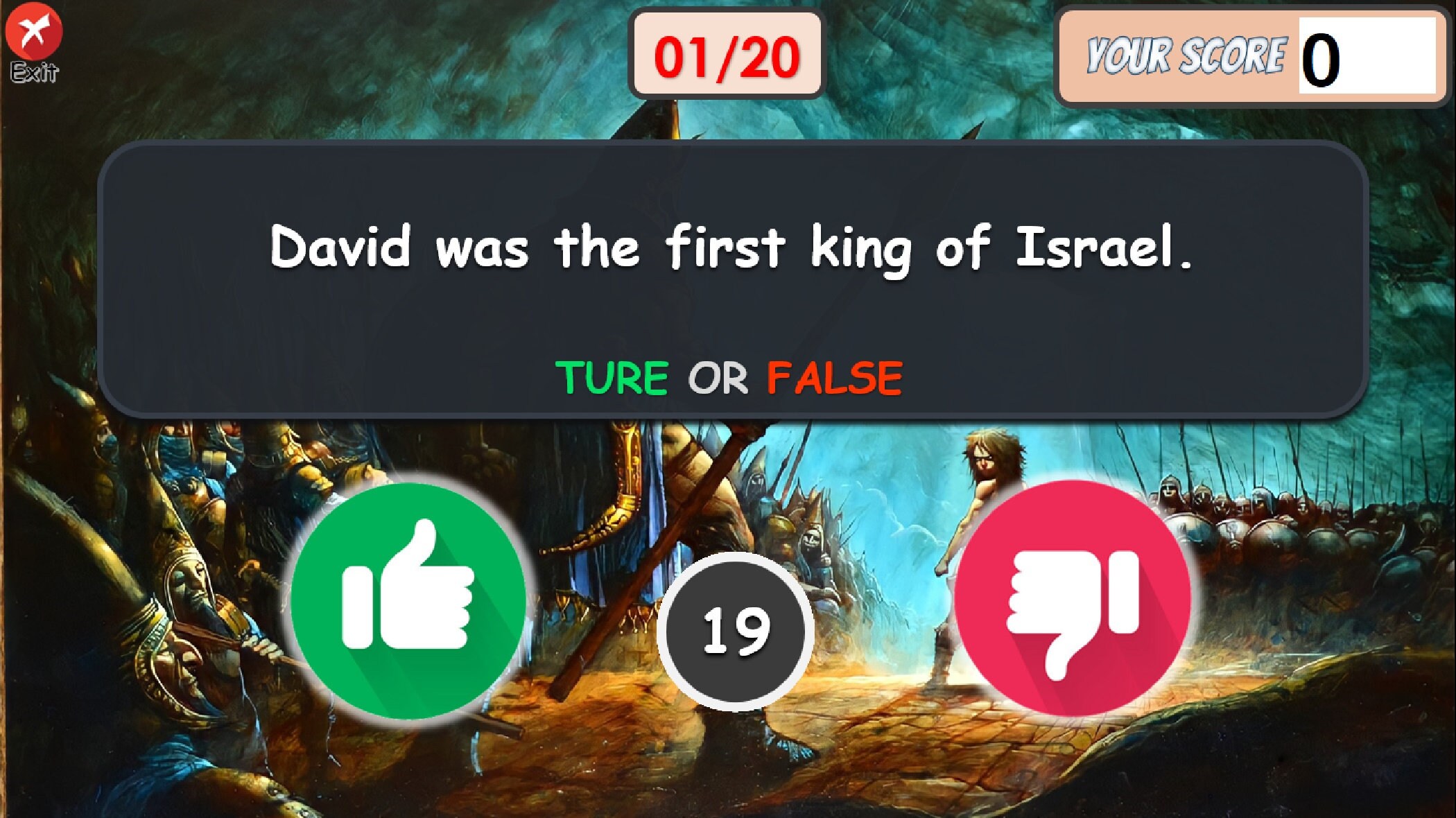 True or False Biblical, David Vs Goliath, Bible Quiz, Bible Trivia ...