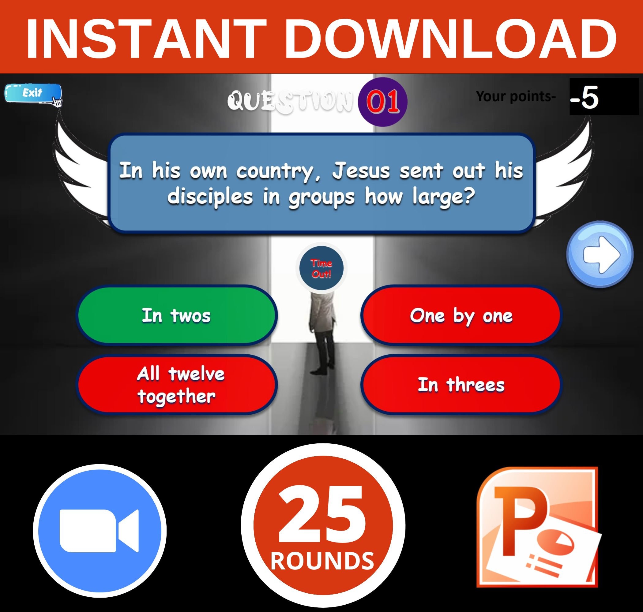 Bible Quiz Bible Trivia Virtual Game Virtual Powerpoint - Etsy