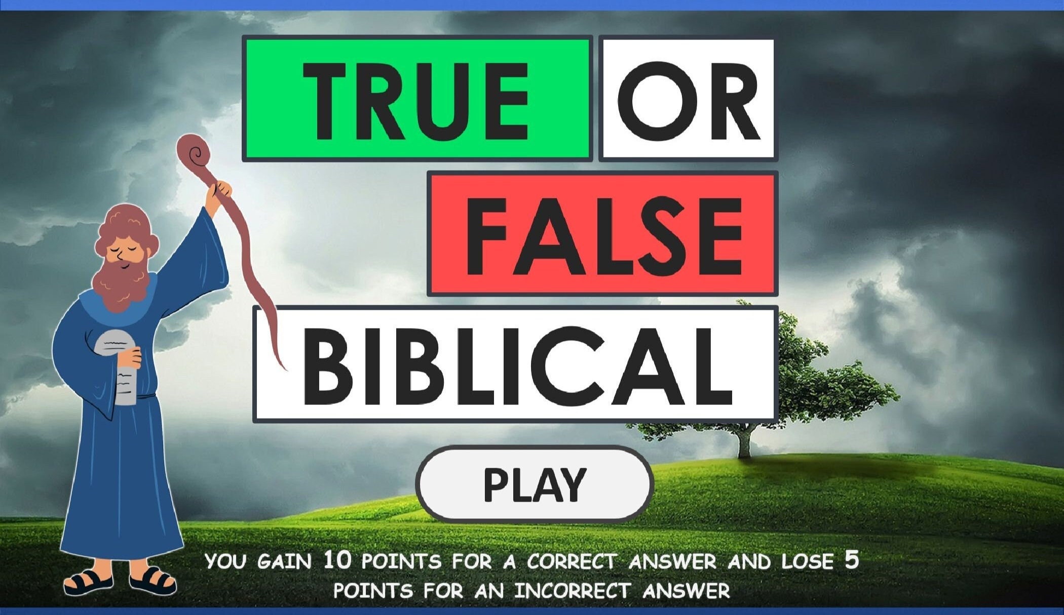 True or False Bible Quiz: Fun Family Powerpoint Game (customizable) - Etsy