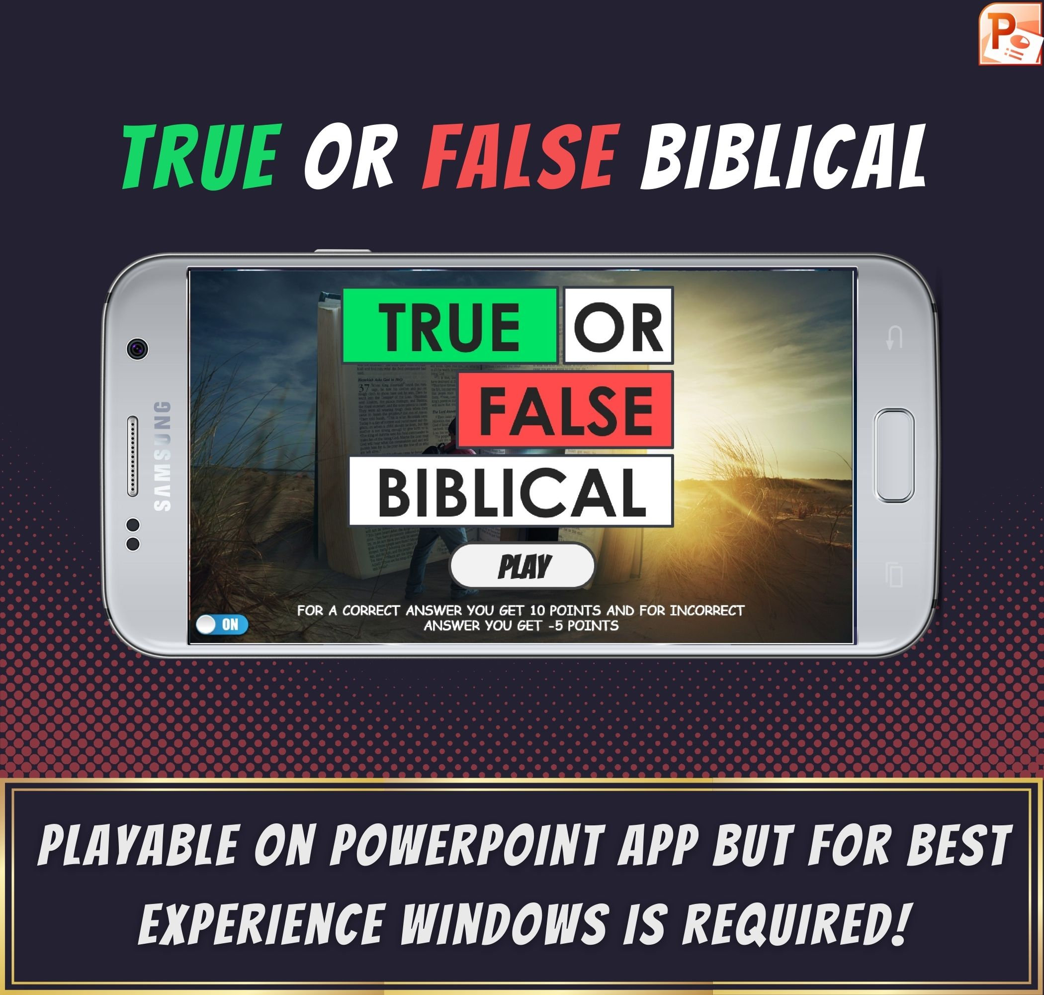 True or False Biblical, Bible Quiz, Bible Trivia, Virtual Powerpoint ...