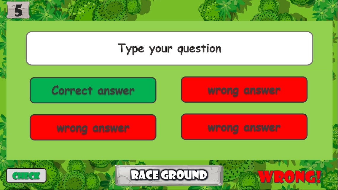 Kids Classroom Quiz Race Powerpoint Game Template (digital Download) - Etsy