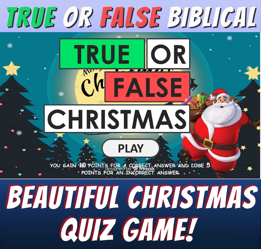Christmas True or False Powerpoint Game | Family Trivia (digital ...