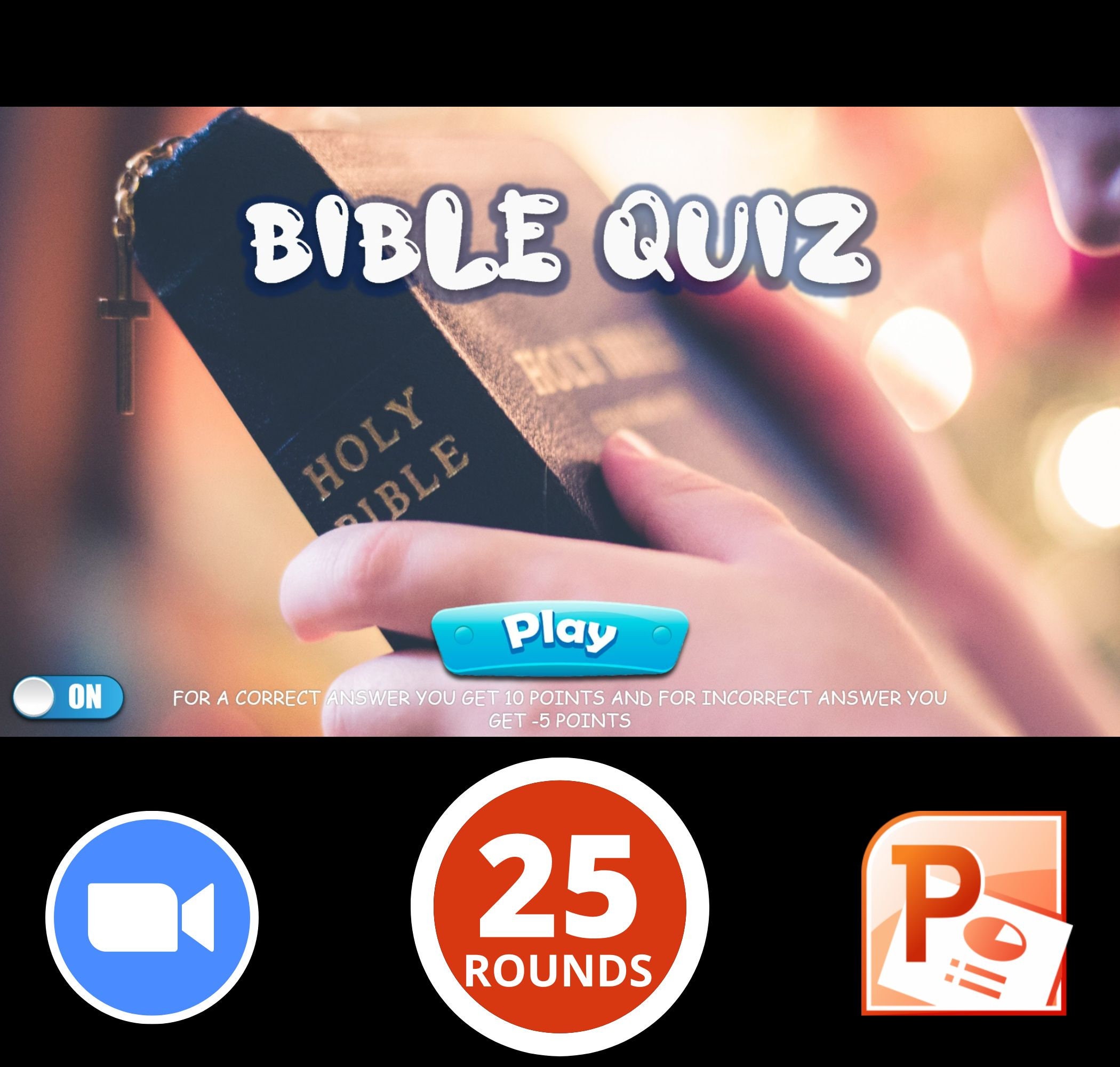 Bible Quiz, Bible Trivia, Virtual Game, Virtual Powerpoint Night Fun ...