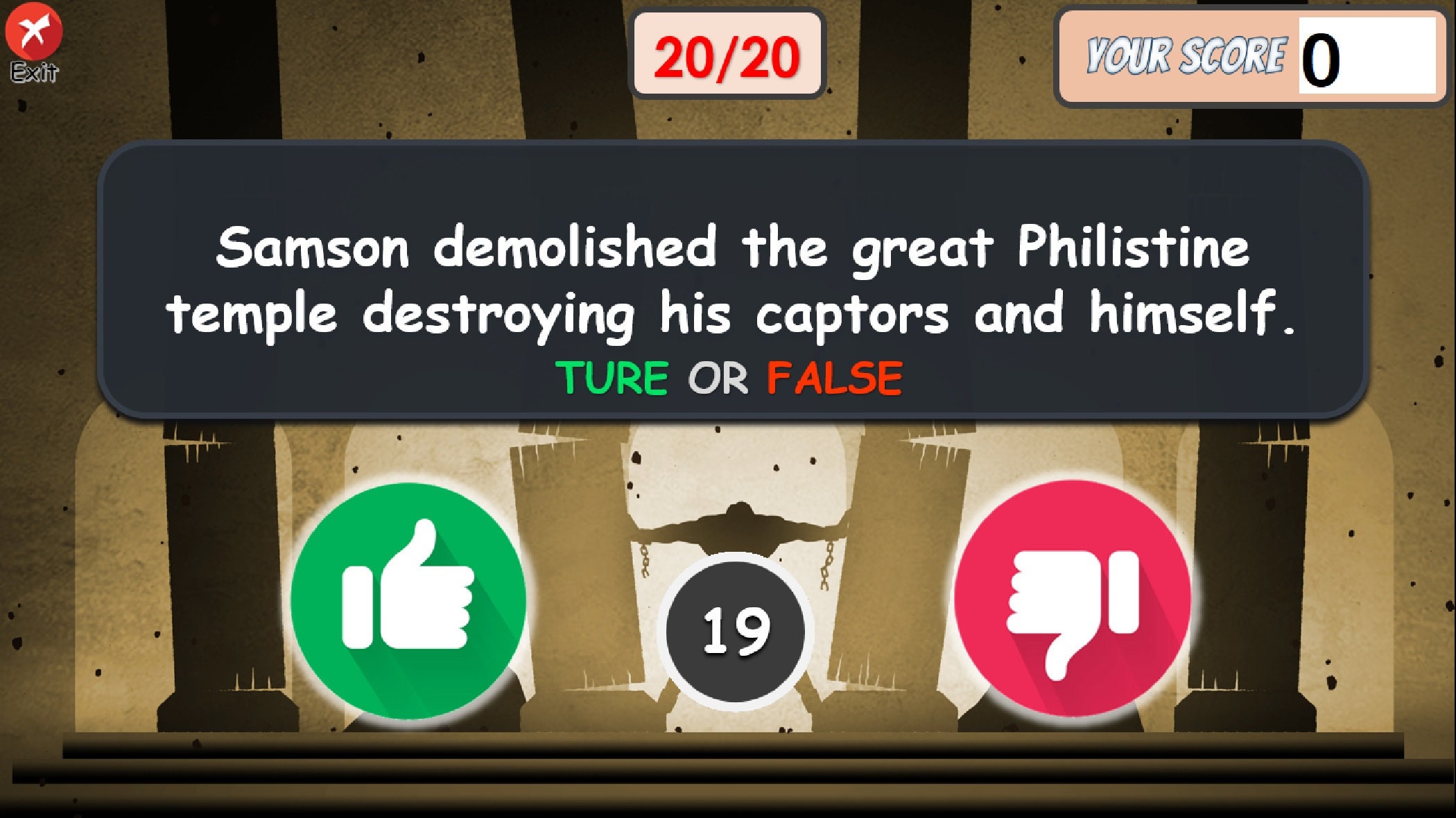 True or False Biblical, Samson, Bible Quiz, Bible Trivia, Virtual ...