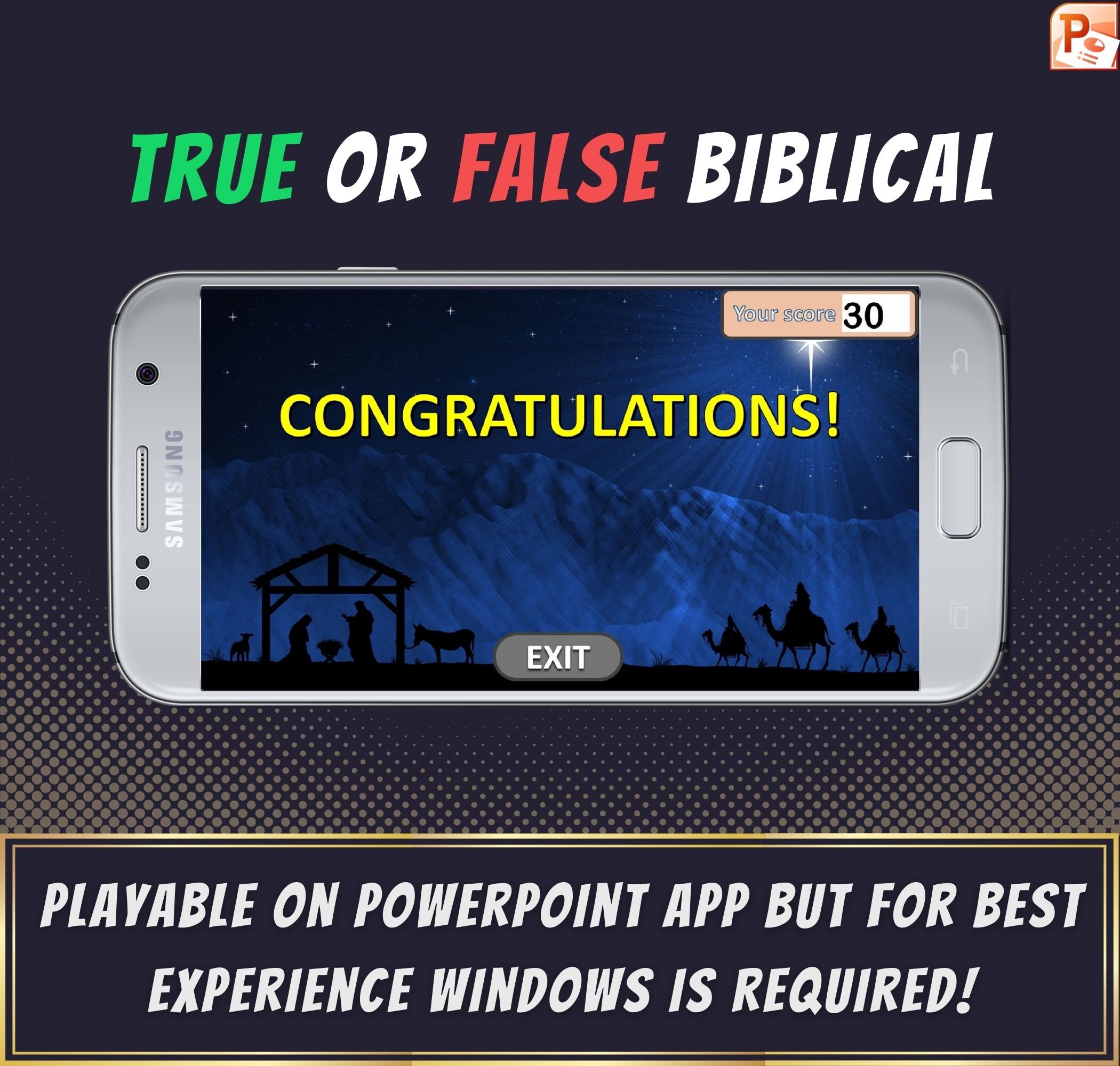 True or False Biblical, Bible Quiz, Bible Trivia, Virtual Powerpoint ...