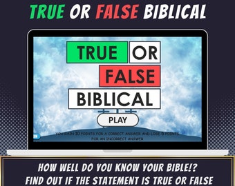 True or False Biblical, Bible Quiz, Bible Trivia, Virtual Powerpoint ...
