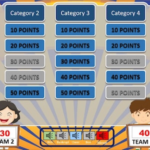 Editable Kids Classroom Jeopardy Powerpoint Game Template, Virtual Game ...