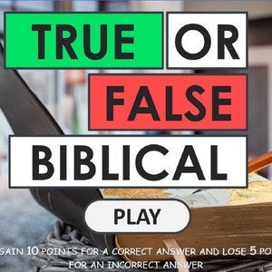 True or False Bible Quiz: Fun Family Powerpoint Game (customizable) - Etsy