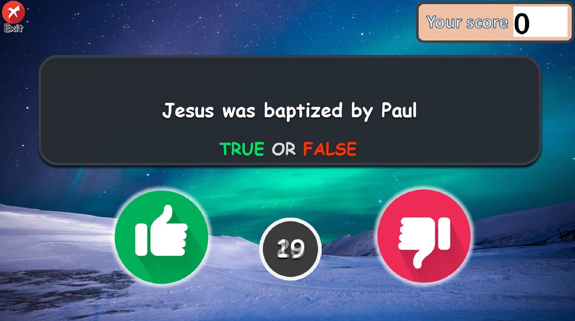 True or False Biblical, Bible Quiz, Bible Trivia, Virtual Powerpoint ...