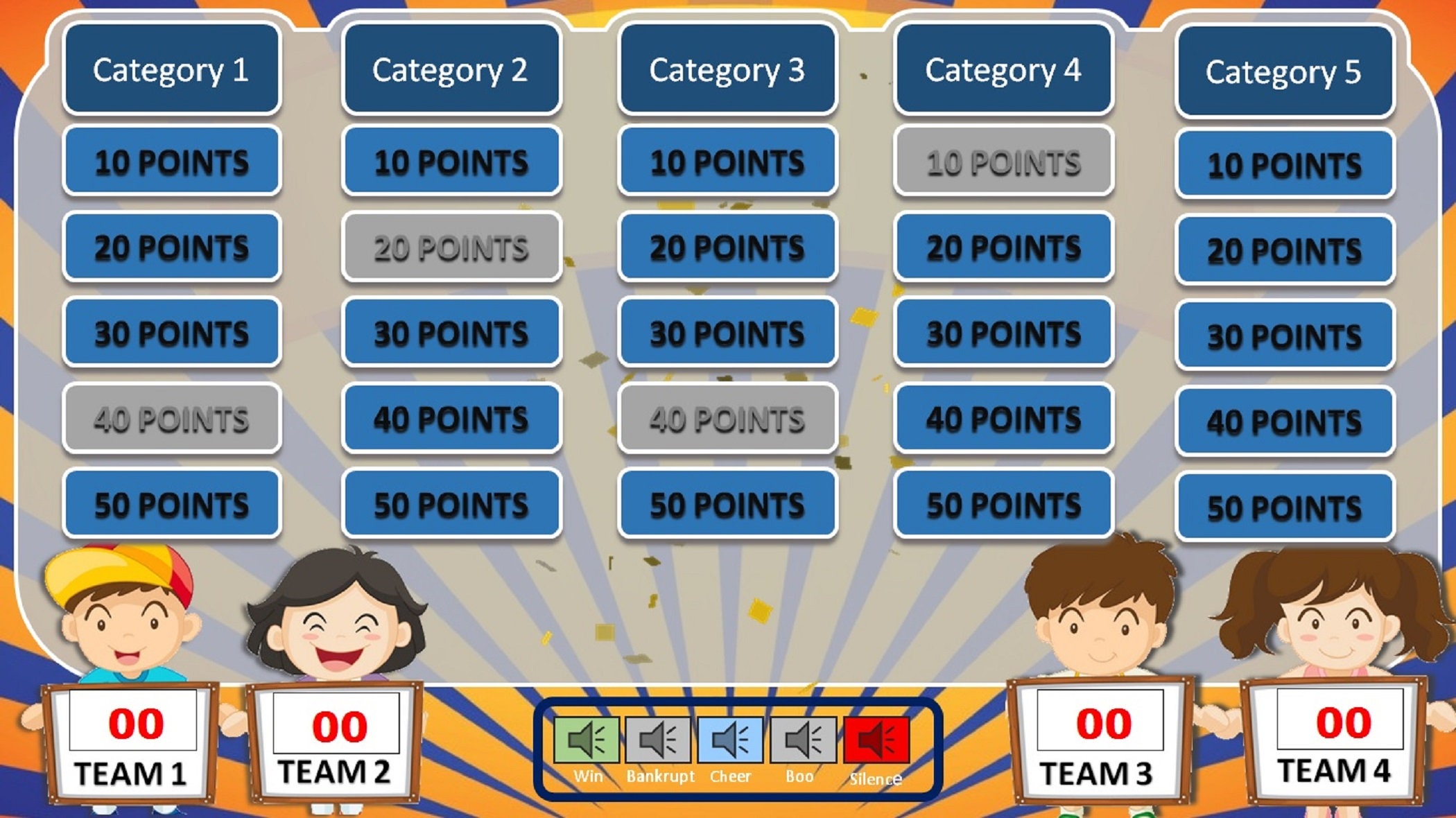 Editable Kids Classroom Jeopardy Powerpoint Game Template, Virtual Game ...