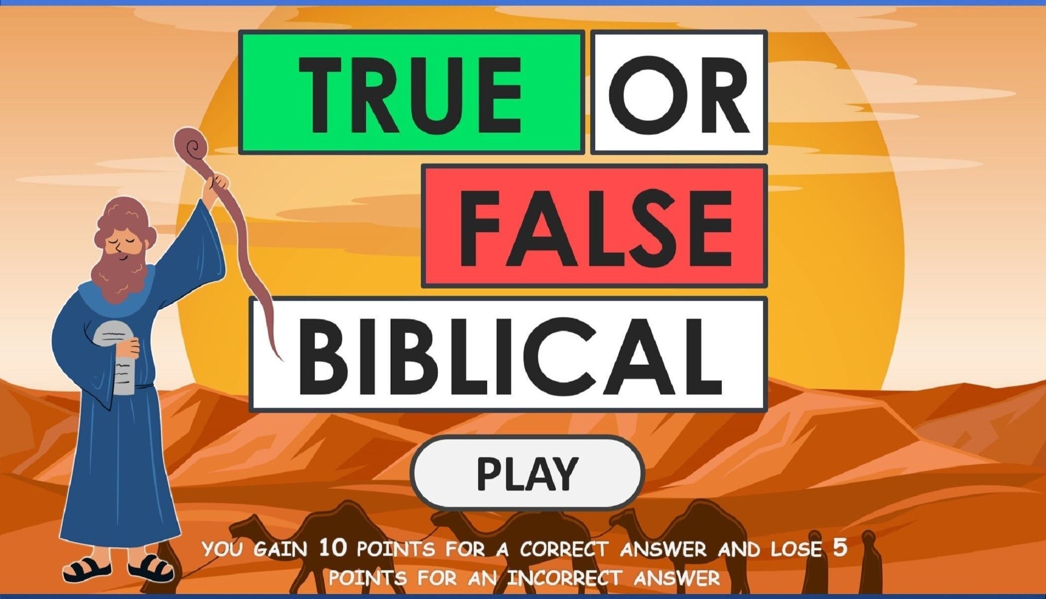 True or False Biblical, Bible Quiz, Bible Trivia, Virtual Powerpoint ...