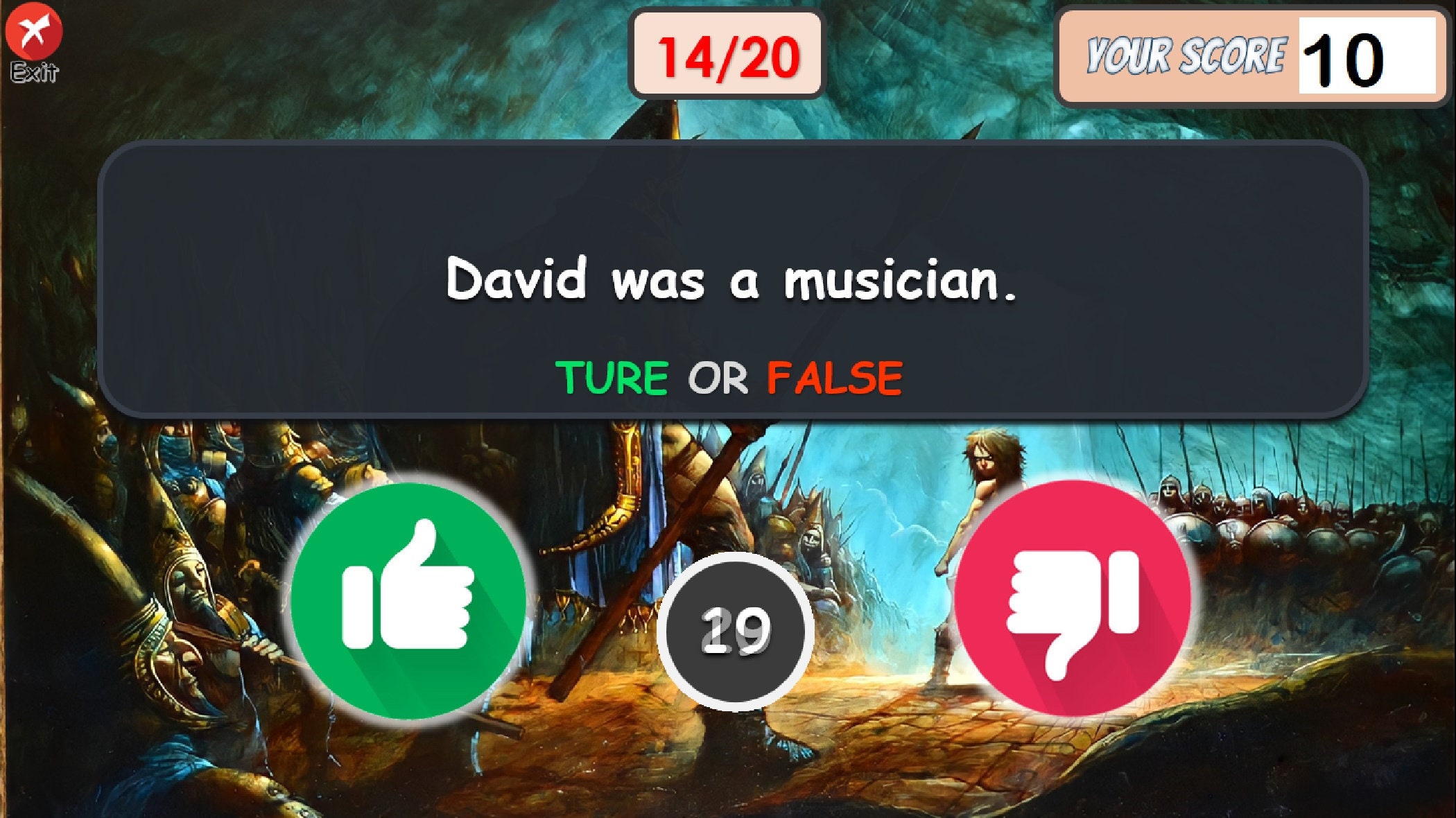 True or False Biblical, David Vs Goliath, Bible Quiz, Bible Trivia ...