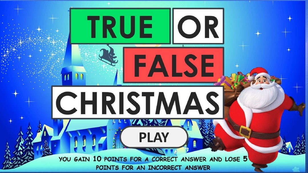 Beautiful Christmas True or False Game With Sound Effects and Beautiful ...