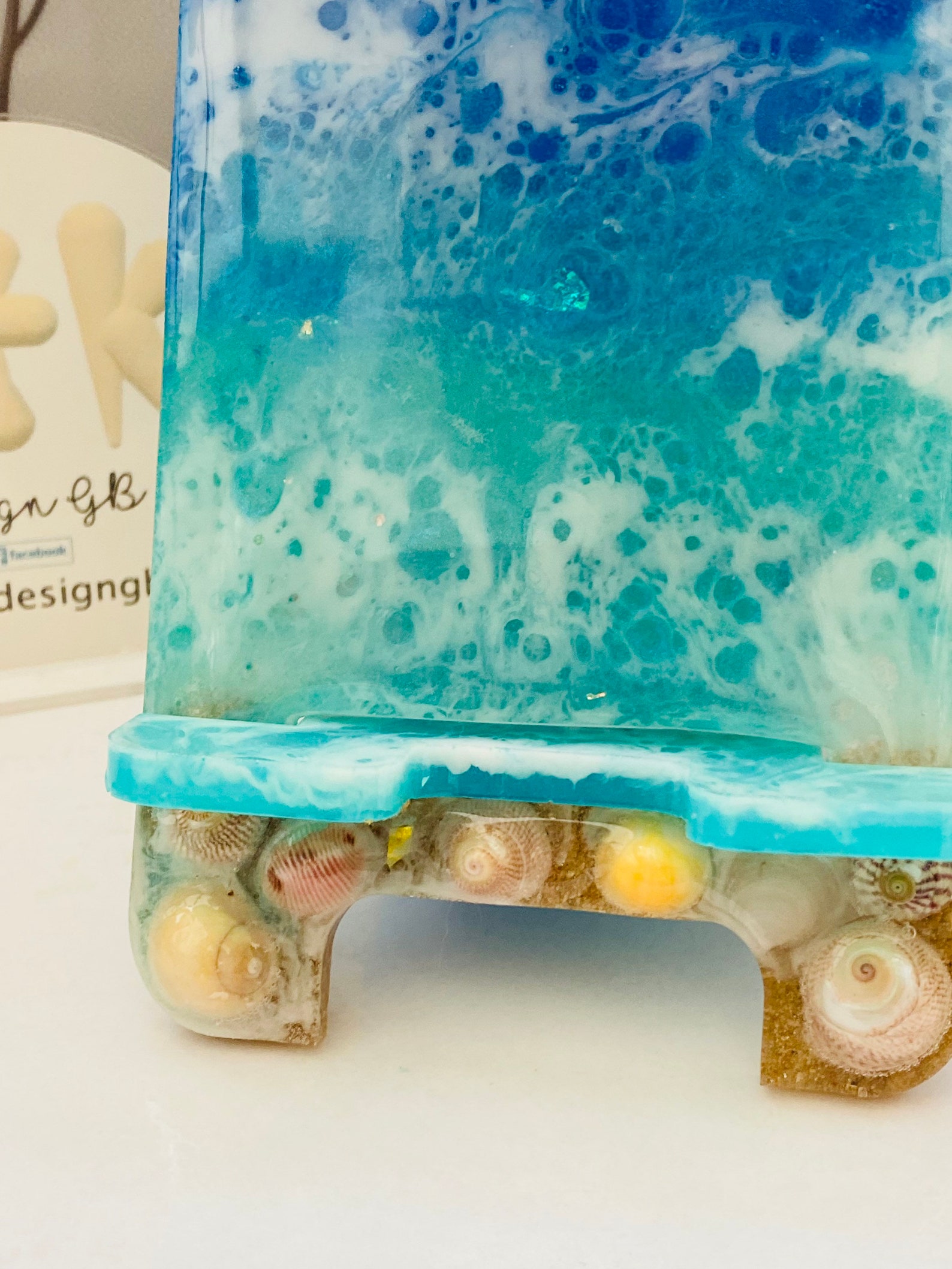Beach Effect Mobile Phone Stand. Made With Resin and Real | Etsy UK