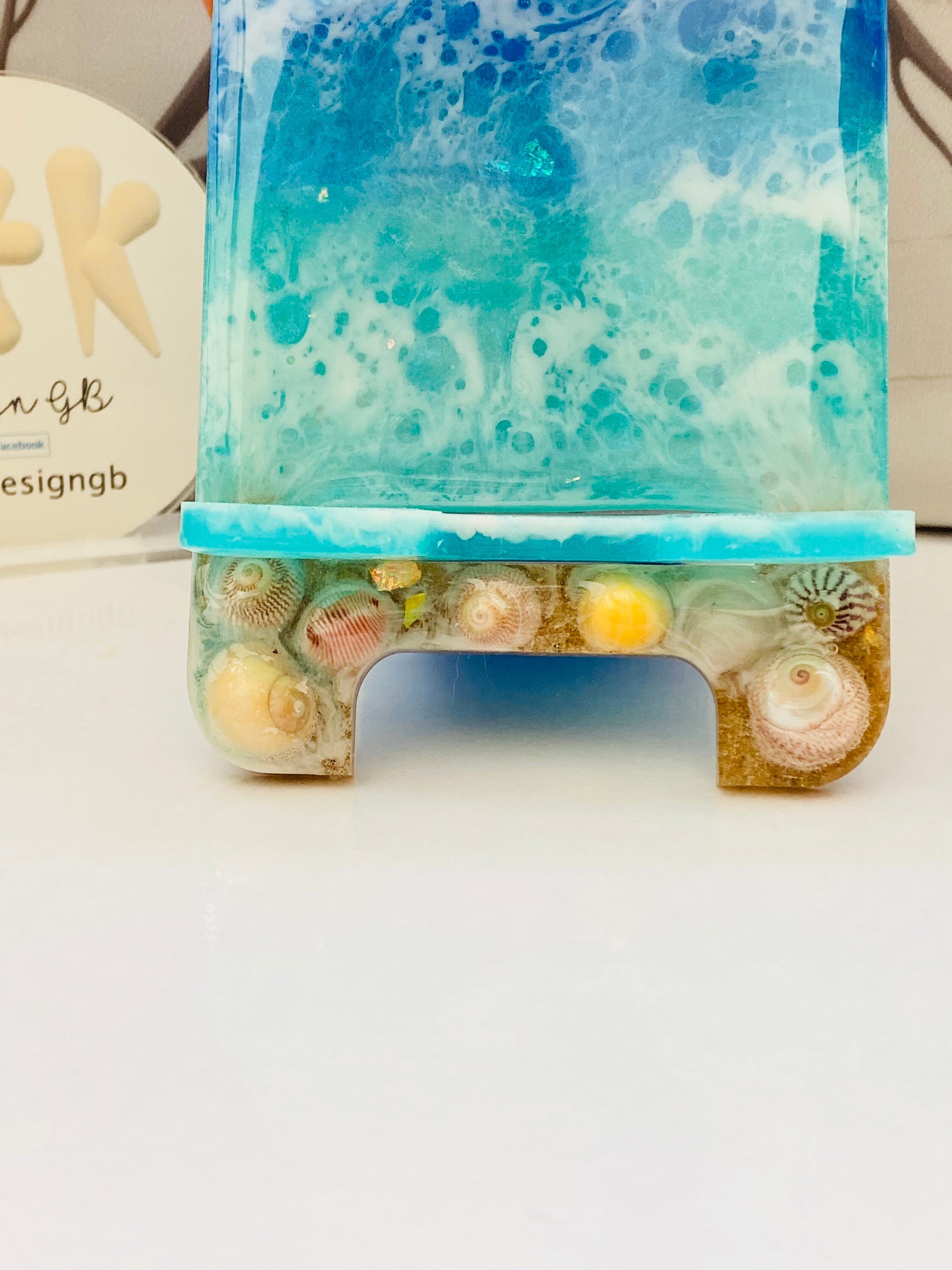 Beach Effect Mobile Phone Stand. Made With Resin and Real - Etsy UK