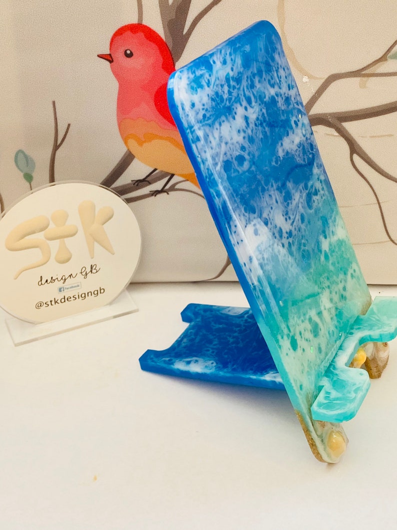 Beach Effect Mobile Phone Stand. Made With Resin and Real - Etsy UK