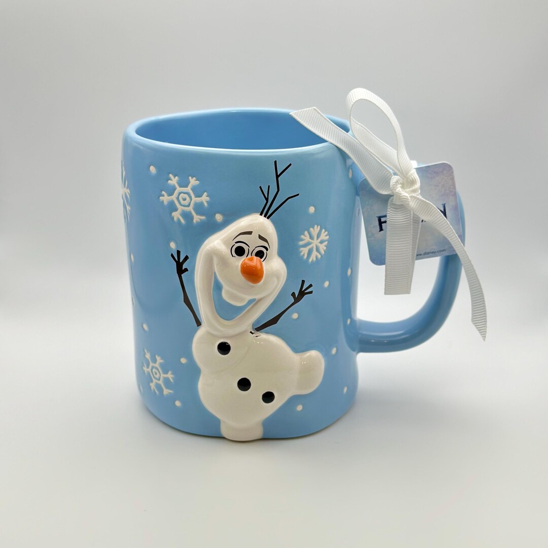 Snowflakes 3D Olaf Mug by Rae Dunn | Blue Frozen Coffee Mug | Princess ...