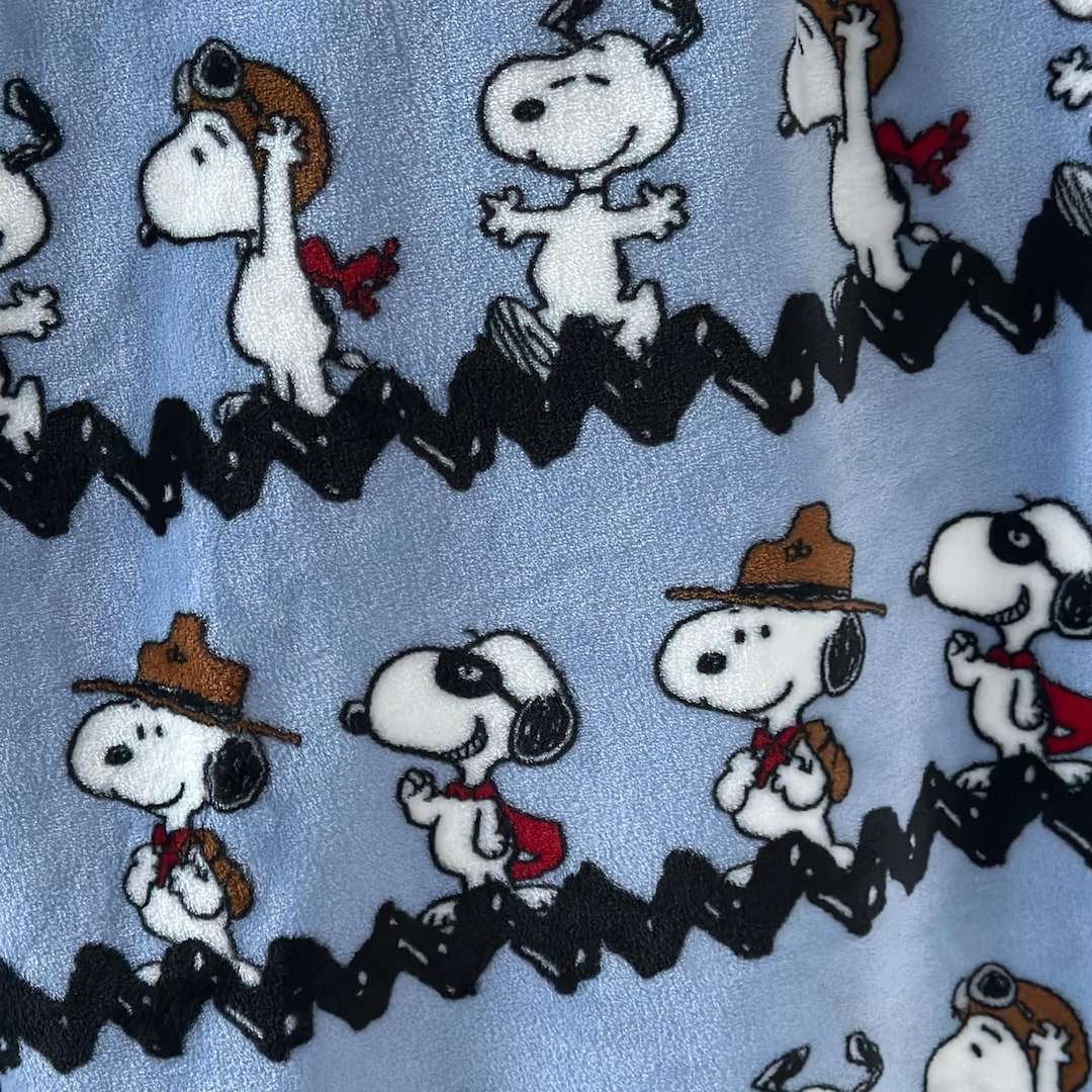Peanuts Snoopy Extra Long Plush Throw Blanket | Snoopy Characters ...
