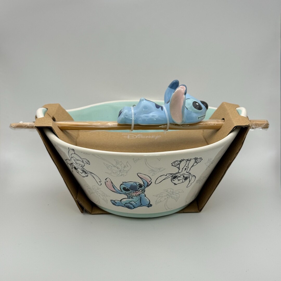 Stitch Ramen Bowl Set by Rae Dunn | Stitch Ramen Bowl, Chopsticks and a ...