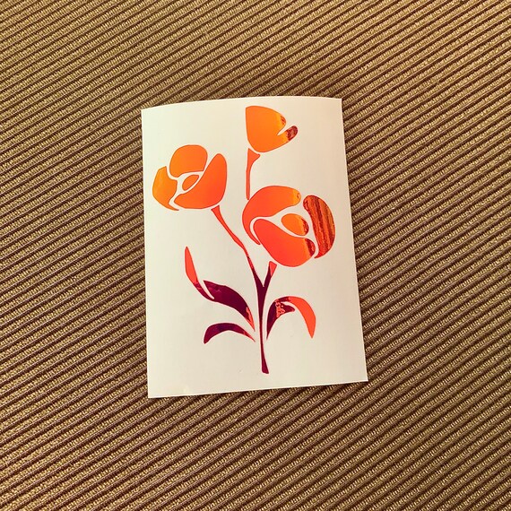Poppy Vinyl Decal - Etsy