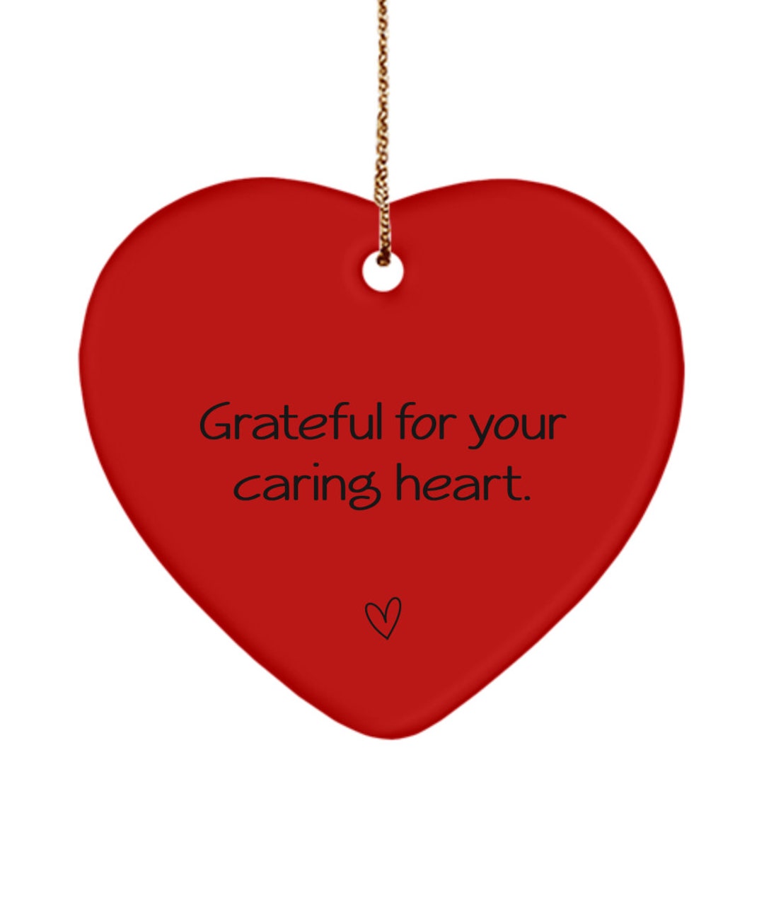 Thank You Ornament Grateful for Your Caring Heart Ornament Thank You ...