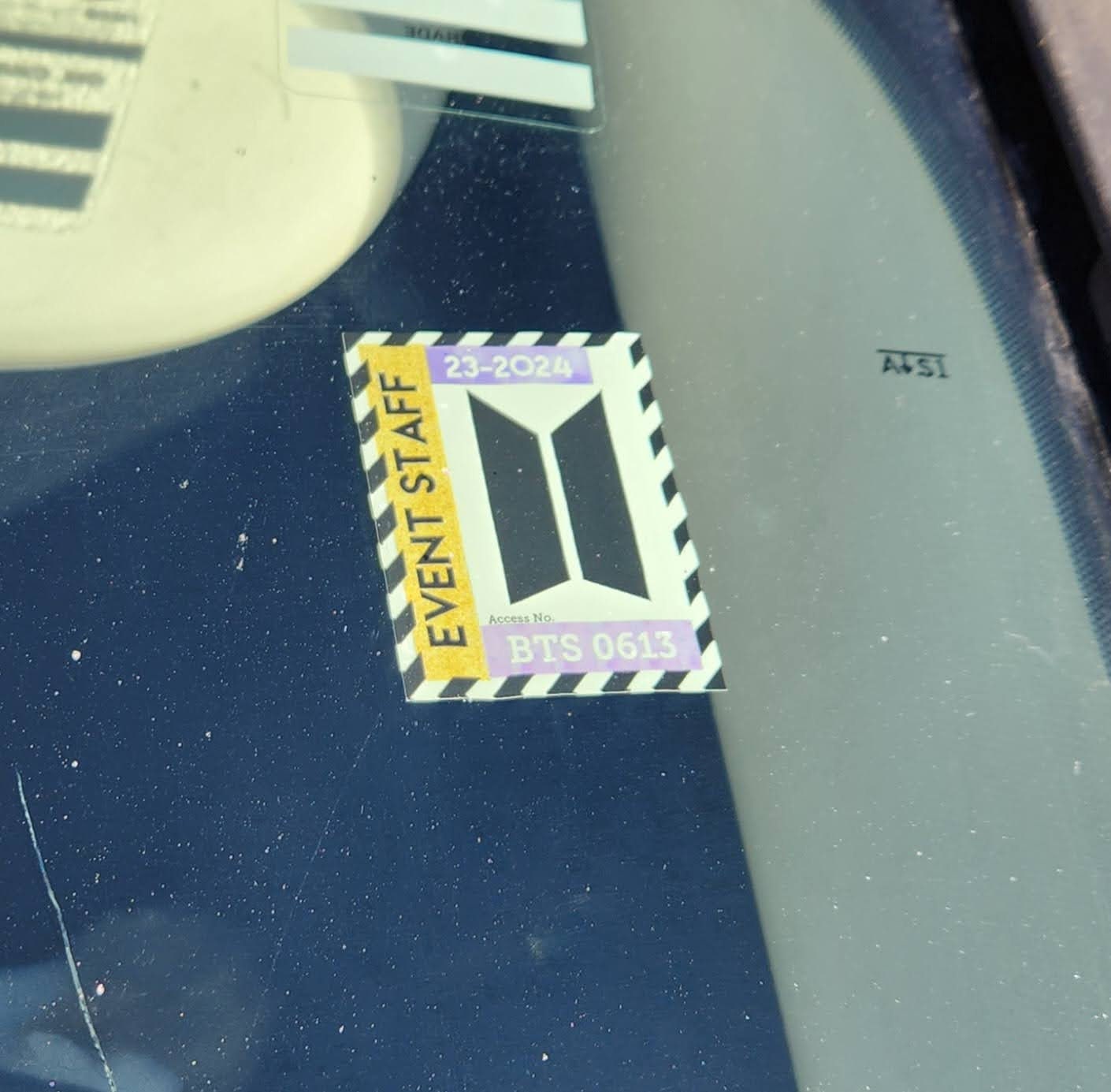 ARMY Parking Permit, BTS Car Decal, Static Cling, Event, Reserved ...