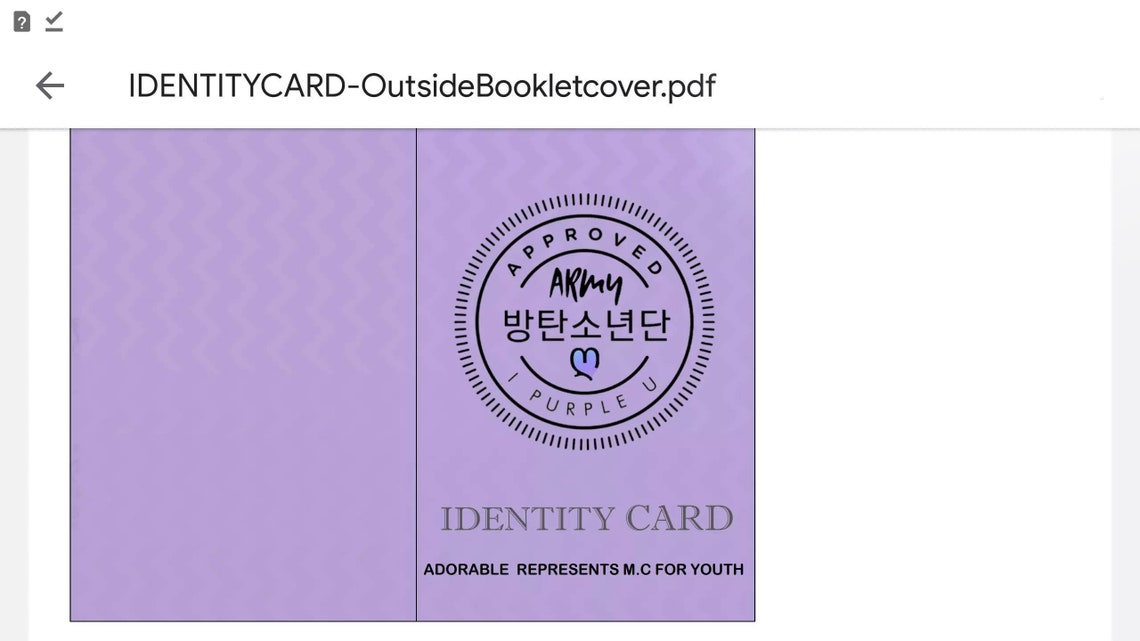 BTS Membership Booklet, Bangtan ID, ARMY Passport, Instant Download - Etsy