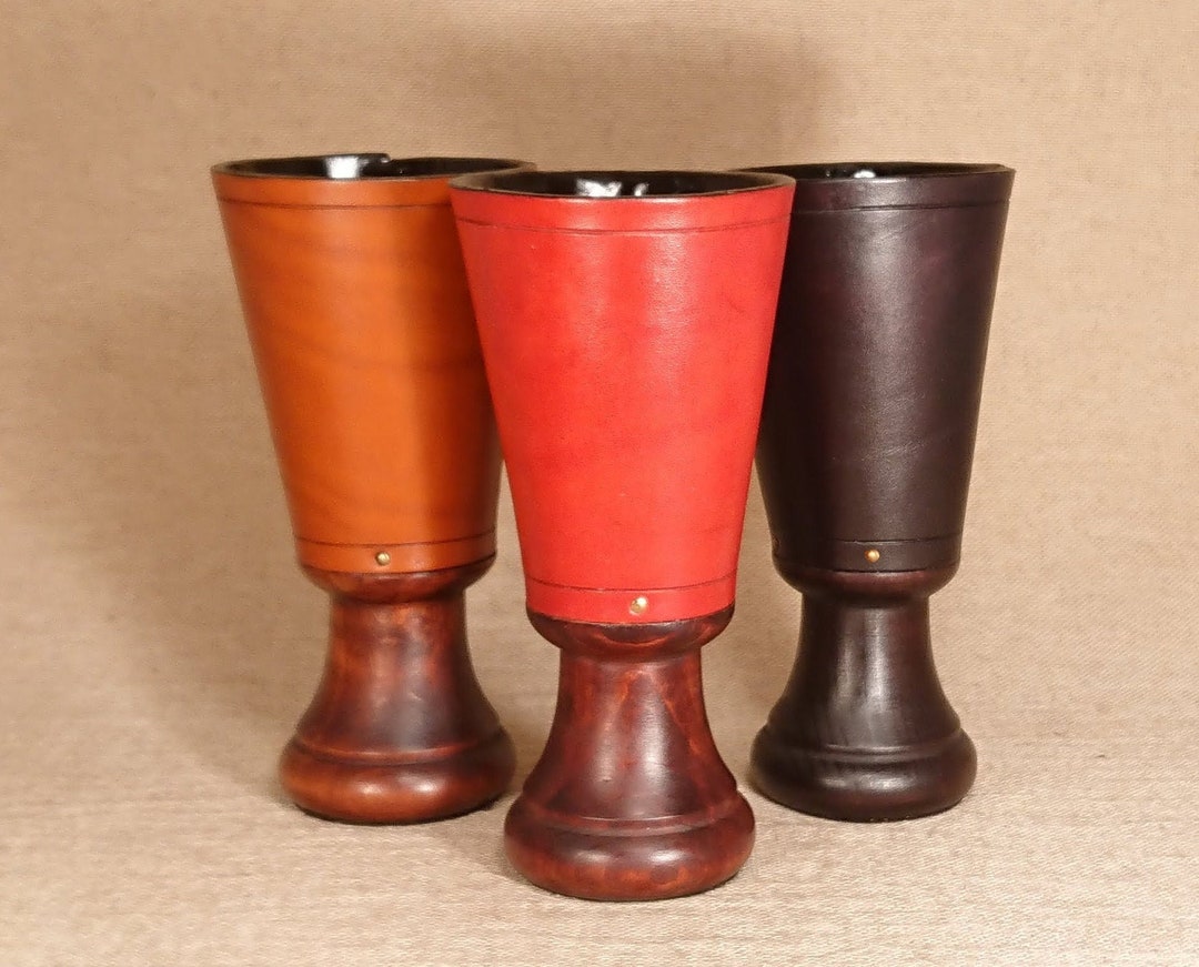 Handmade Leather Goblets. Approx Half Pint - Etsy UK