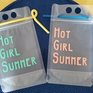 Adult Drink Pouches/boozy Bags/beach Drink Pouches/tan and Tipsy ...