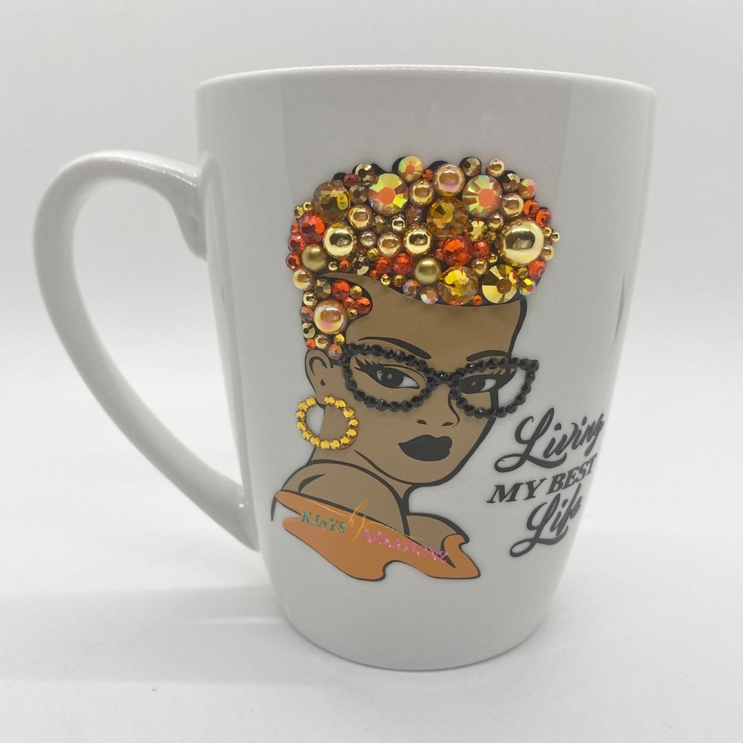 Living My Best Life Bling Coffee Mug Coffeemug, Diva Mug - Etsy