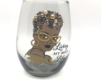 Diva Wine Glass | Etsy