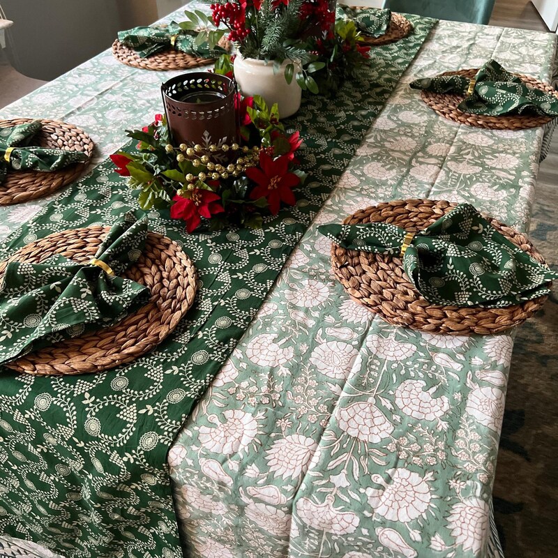Block Print Tablecloth - Etsy