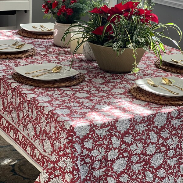 Block Print Tablecloth - Etsy