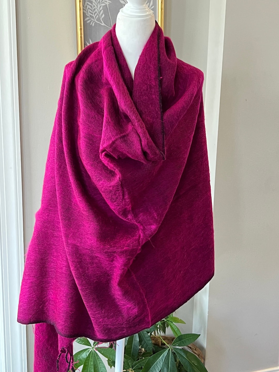 Yak Wool Throw, Made in Tibet, Throws in Pink, Himalayan Yak Wool, Hand ...