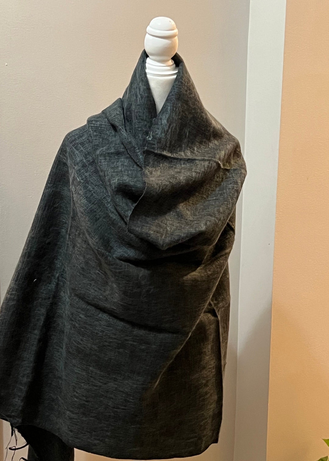 Himalayan Yak Wool Scarf, Handmade Yak Wool Blanket Shawl, Soft ...