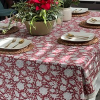 Block Print Tablecloth - Etsy