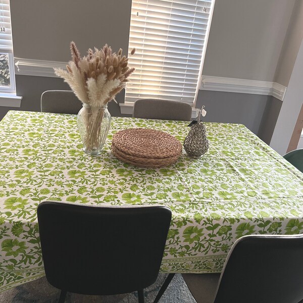 Block Print Tablecloth - Etsy