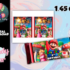 Super Mario Bros Package Printable - Chip Bag / Gable Box / Juice Label ...