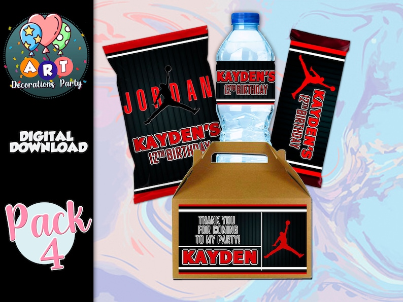 Jordan Jumpman Package Printable Chip Bag / Gable Box / - Etsy